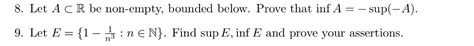 solved let a subset r be non empty bounded below prove