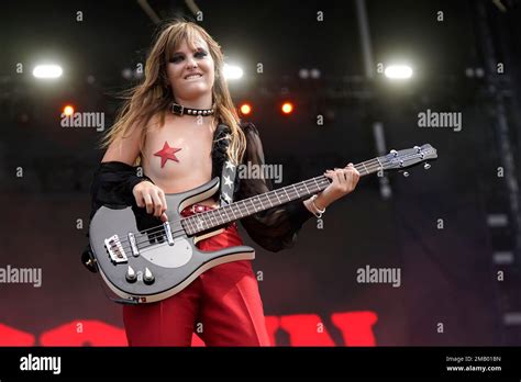 Victoria De Angelis Of Maneskin Performs On Day Four Of The Lollapalooza Music Festival On