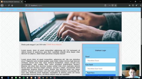 cara membuat tampilan web sederhana dengan html css youtube
