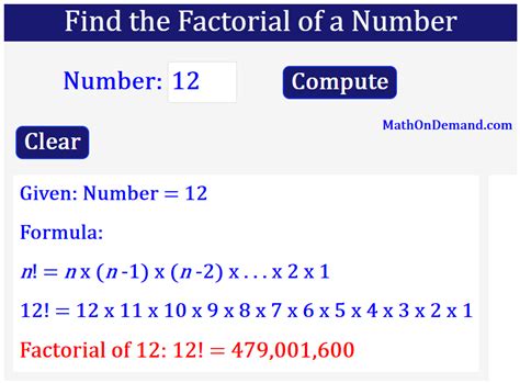 find the factorial of a number