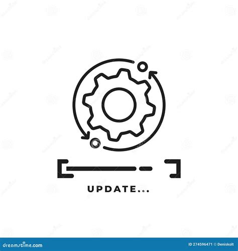 Update System Progress Icon Loading Process Stock Vector