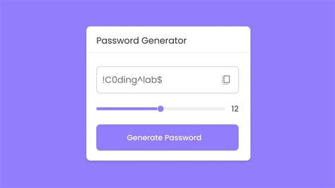 random password generator usind html css and javascript with source code