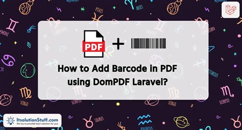 how to add barcode in pdf using dompdf laravel