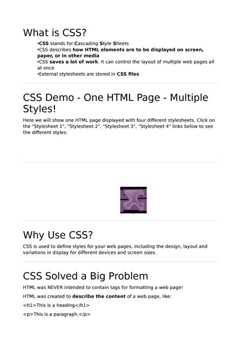web designing unit 3 notes what is css css stands for cascading style sheets css describes