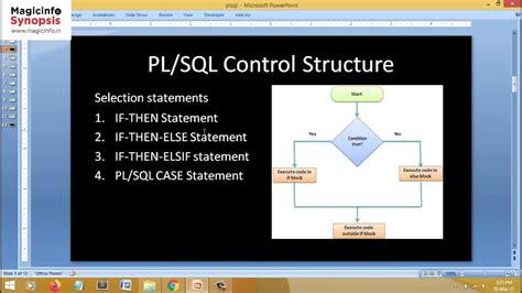 plsql control structure different types of control structure in plsql youtube