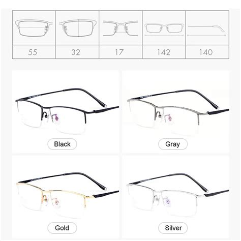 Half Rim Titanium Frame Eyeglasses By Reven Jate Optical Lens Prescription Eyewear