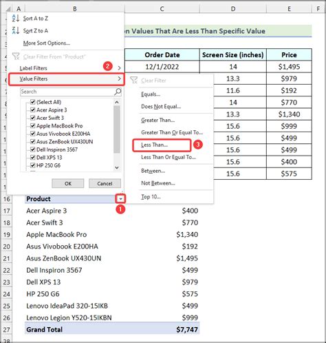 excel pivot table filter based on cell value 6 handy examples