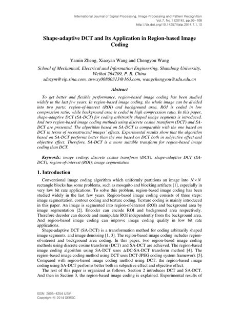 pdf shape adaptive dct and its application in region based image coding