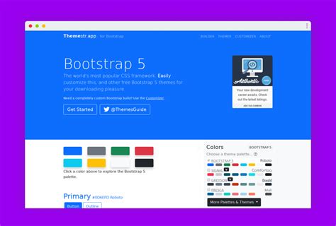 customize the style of bootstrap 5 to achieve custom style page development fenq