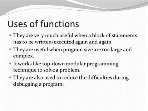 user defined functions in c