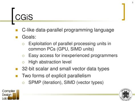ppt exploiting simd parallelism with the cgis compiler framework powerpoint presentation id
