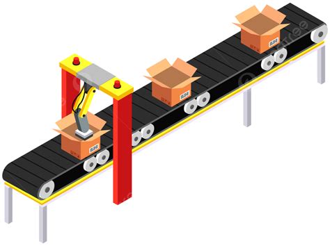 Automated Clipart Transparent Background Isometric Robot Automation