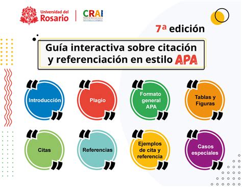 Guía interactiva APA 1 APA 7 edición a Introducción Citas
