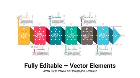 Arrow Steps PowerPoint Infographic Template CiloArt