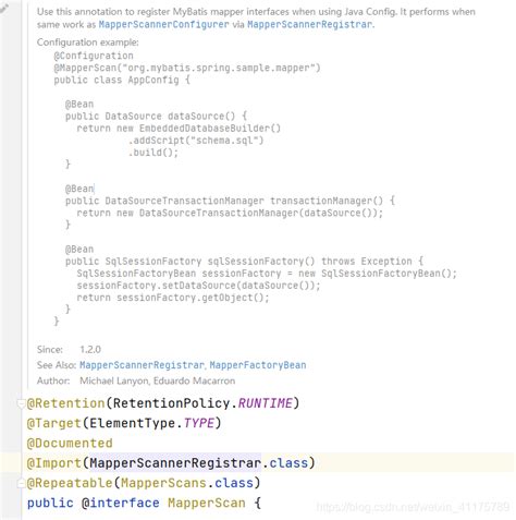 mybatis的mapperscan注解和mapperscannerconfigurer csdn博客