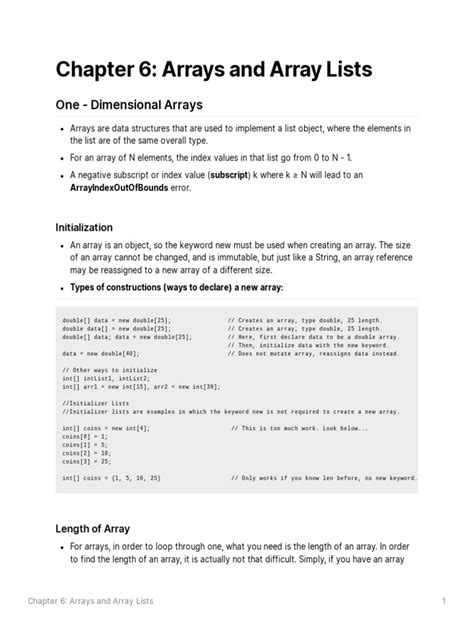 chapter 6 arrays and array lists pdf array data type array data structure