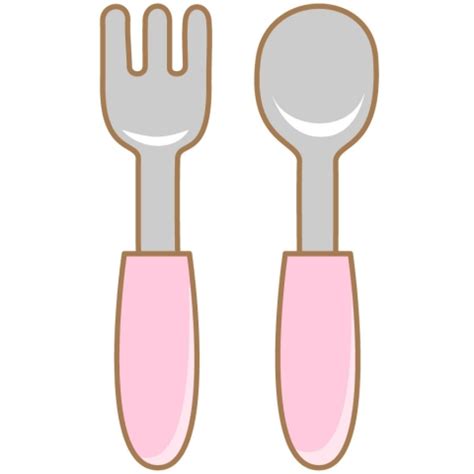 スプーンとフォークのアイコンのイラスト 無料イラストのIMT 商用OK加工OK
