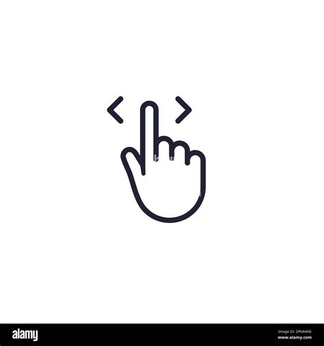Swipe Hand Finger Vector Icon Drag Swipe Touch Arrow Tap Action Mobile