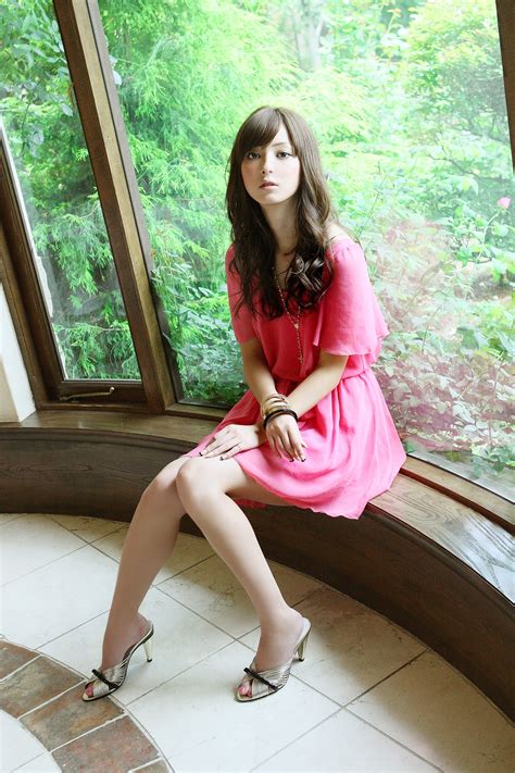 Wallpaper Women Window Long Hair Brunette Asian Sitting High Heels Photography Dress