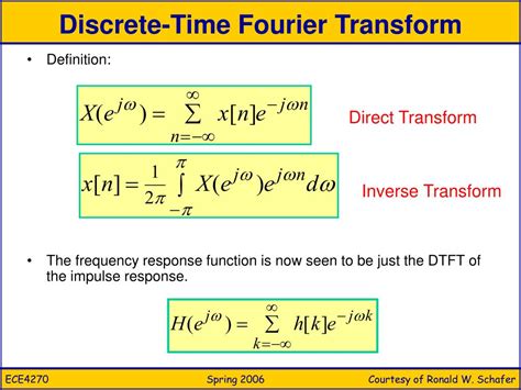 ppt ece4270 fundamentals of dsp lecture 7 b discrete time fourier transform theorems