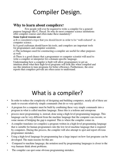compiler design why to learn about compilers pdf compiler parsing