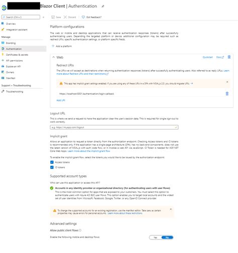 blazor webassembly azure b2c error aadb2c90205 insufficient permissions stack overflow