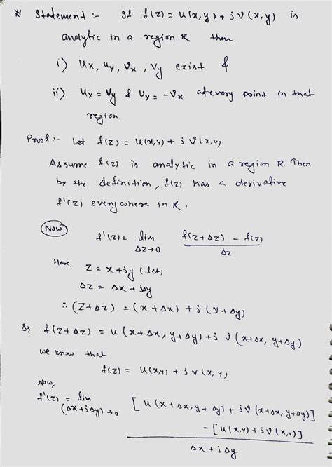[solved] 1 proved that a necessary and sufficient condition that w f z u x y iv x y