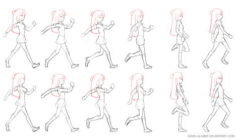 Happy Walk cycle Animation Keyframes 애니메이션 스케치 드로잉 강좌 초등학교 미술