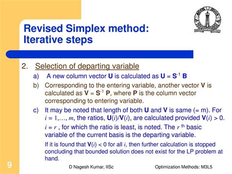 linear programming revised simplex method duality of lp problems and sensitivity analysis d