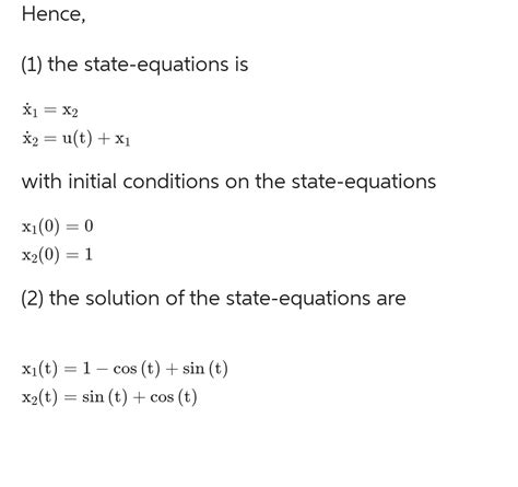 [solved] place the following equation into state space form with the state course hero