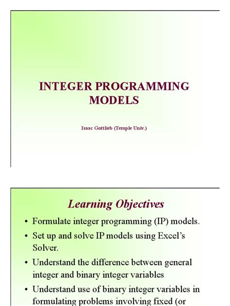 integer programming pdf linear programming mathematical optimization