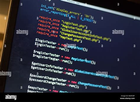 php back end code computer programming source code abstract screen of web developer digital