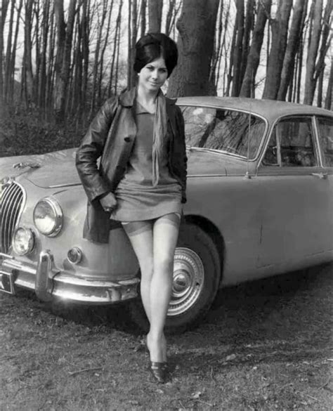 Vintage Pinup Vintage Lingerie Vintage Girls Dress With Stockings Mom Car Car Girl Jaguar