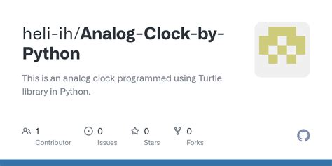 GitHub Heli Ih Analog Clock By Python This Is The Program Of An
