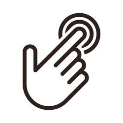 Pointer Icon Clicking Royalty Free Vector Image