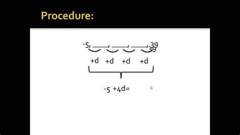 alg ii finding missing terms of arithmetic sequences youtube