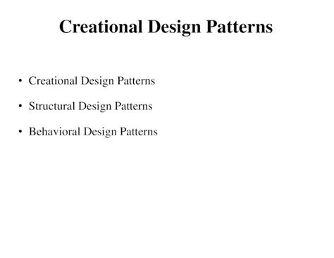 pdf creational design patterns · creational patterns because the creational patterns are