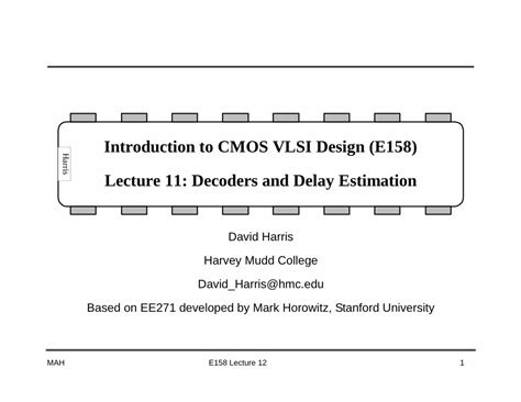 pdf introduction to cmos vlsi design e158 harris lecture 11 harris class
