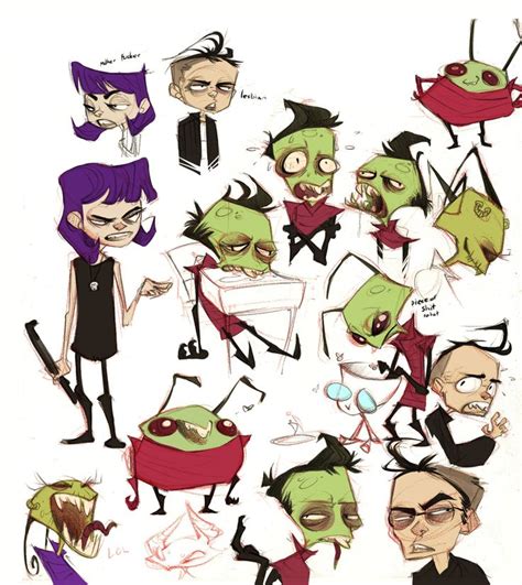 Art By Coconutmilkyway Tumblr Invader Zim Characters