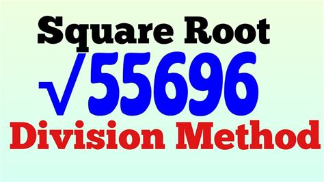 Find The Square Root By Division Method 55696 Math 8 Ch 2 Ex 2 3 Q 2 Vi