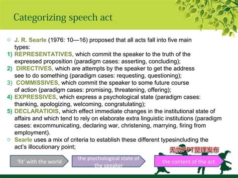 speech act theory in semantics ppt