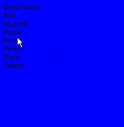 HTML Alterar A Cor De Fundo Usando A Propriedade Onmouseover Acervo