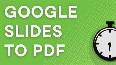 Google Slides Conversion How To Convert Google Slides To PDF YouTube
