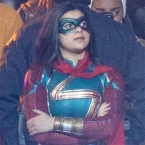 Ms Marvel Set Photos Highlight Iman Vellanis Superhero Suit Kamalakhan