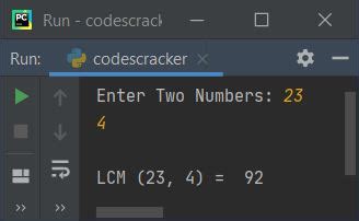 Python Program To Find LCM And HCF GCD Of Two Numbers