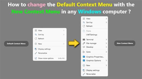How To Change The Default Context Menu With The New Context Menu In Any