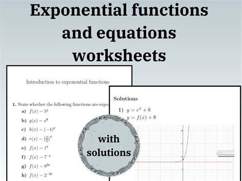 Comparing Linear Exponential And Quadratic Functions Worksheets