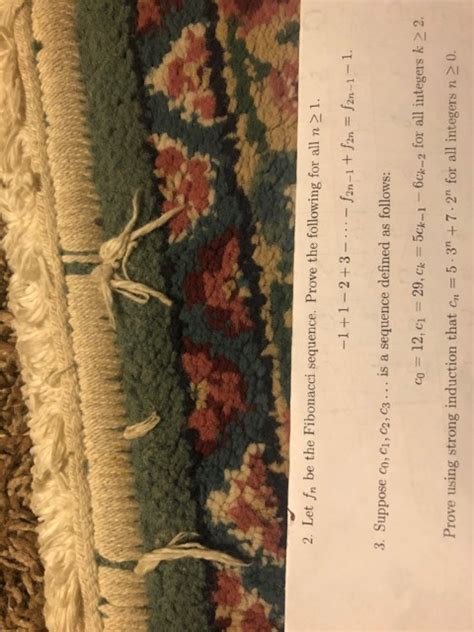 solved 2 let fn be the fibonacci sequence prove the