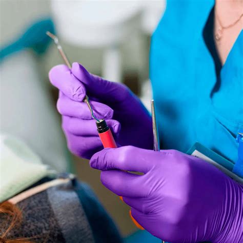 Luva De Látex Roxa Para Procedimento