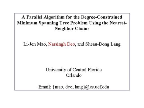 a parallel algorithm for the degreeconstrained minimum spanning